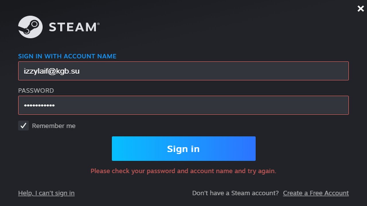 Steam please check your password and account name fix – Izzy Laif ...